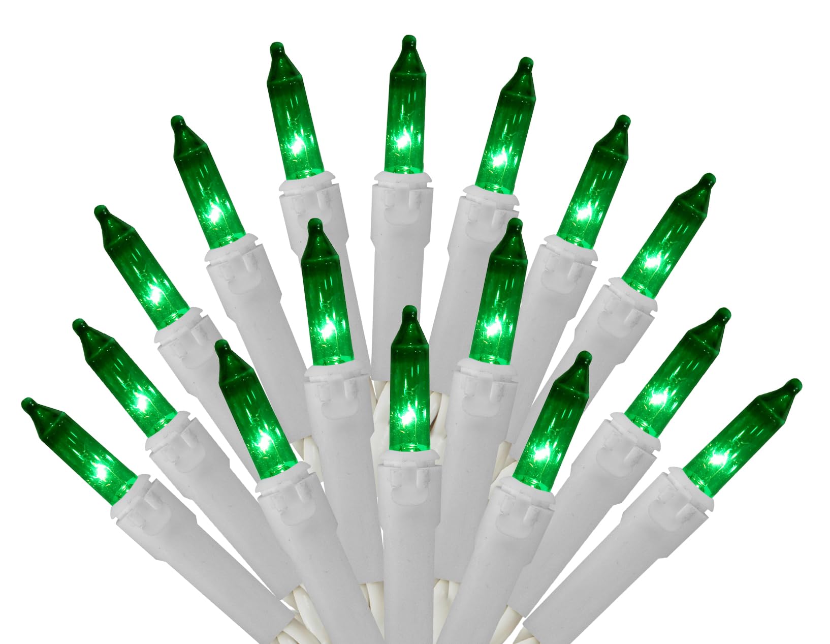 Amazon.com: Holiday Pride Green LED Christmas Tree Lights - Green ...