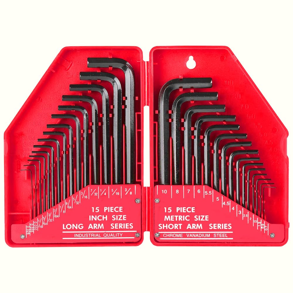 OkeanosHaven 30pcs Allen Key Set Imperial & Metric Hex Allen Wrench ...