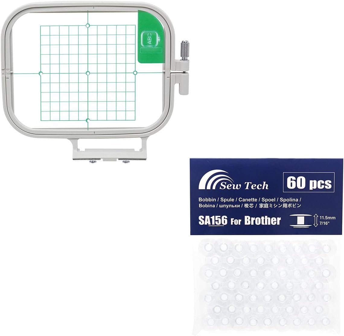 Amazon.com: Sew Tech SA432 Embroidery Hoops for Brother SE700 SE600 ...