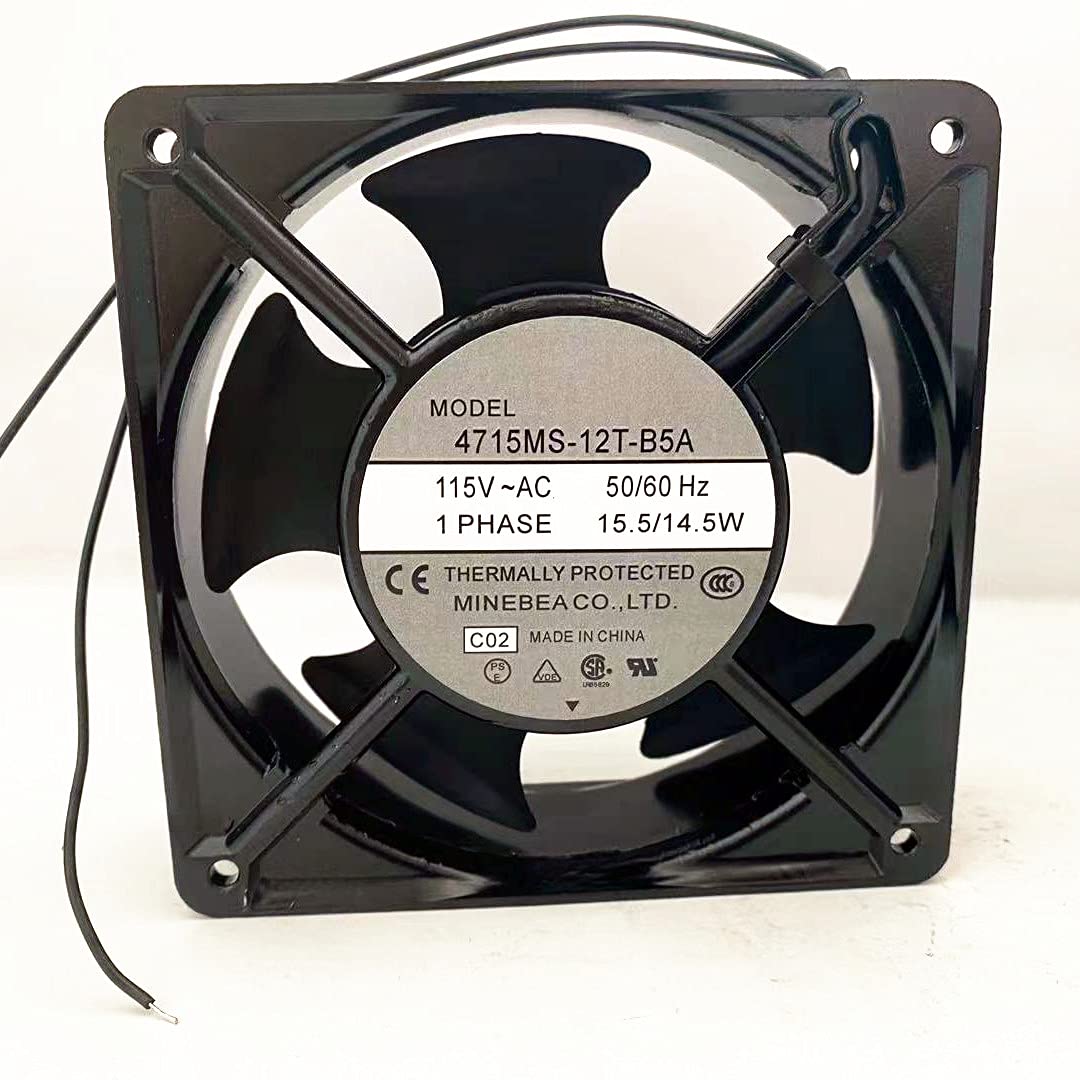 Amazon.com: 4715MS-12T-B5A 115V 120mm Fan, 115VAC 15.5/14.5W 2-Wire ...