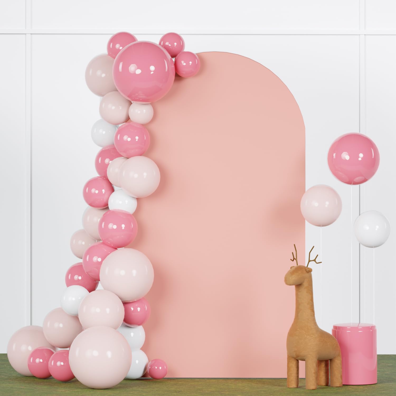 Snapklik.com : Wedding Arch Cover 8FT Rose Spandex Arch Cover Round Top ...