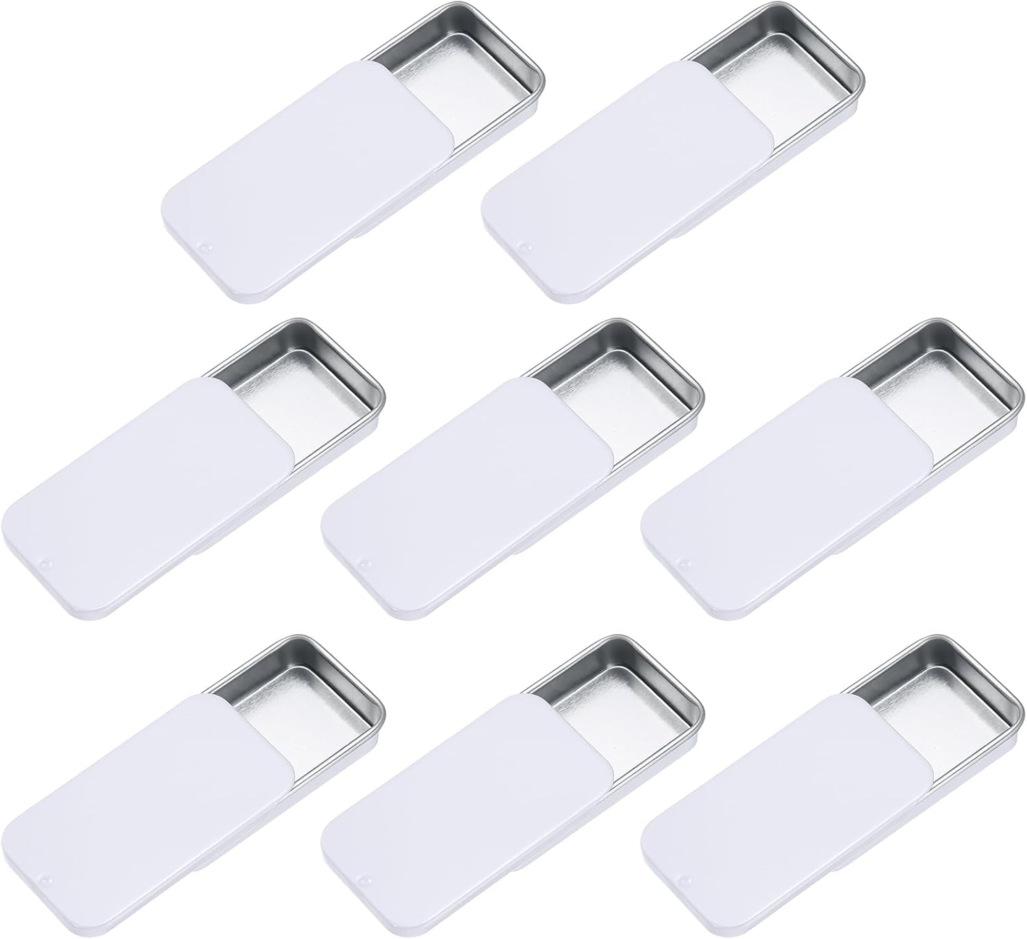 Amazon.com: uxcell 8Pcs Slide Top Tin Containers, Mini Metal Empty Tins ...