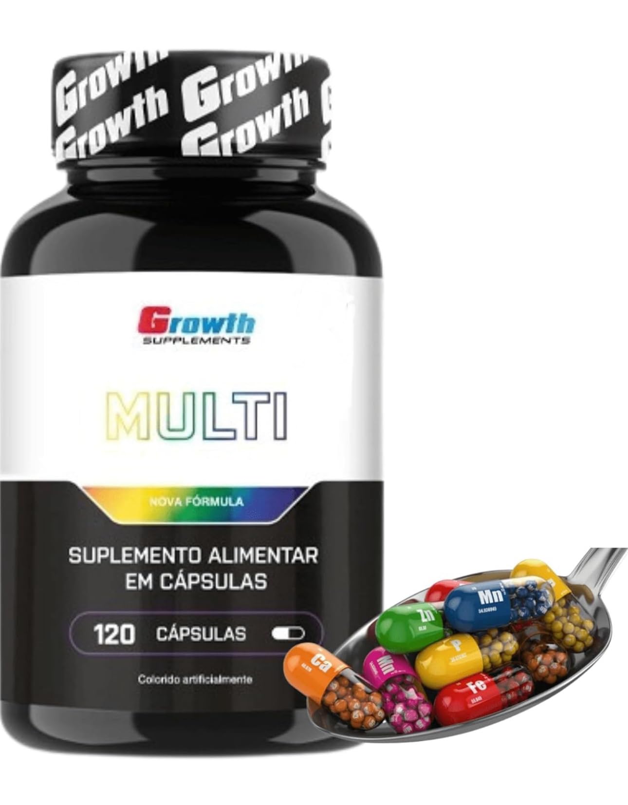 Multivitamínico Growth 120 Cápsulas (Nova Fórmula) - Suplemento ...