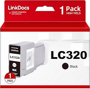 Amazon.com: LinkDocs PFI320 PFI-320 Black Ink Cartridge Replacement for Canon PFI-320BK Ink ...