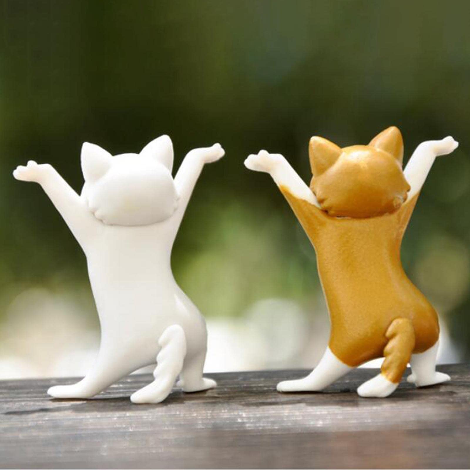 Cute Dancing Cats 3 Pcs Dancing Cat Decorative Idol Figurines, For
