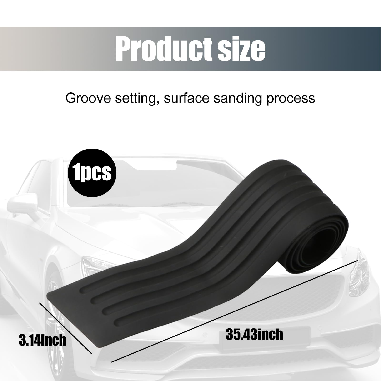 Snapklik.com : NGHEY Pack-1 Car Rear Bumper Protector Cover, 3" X 35 ...