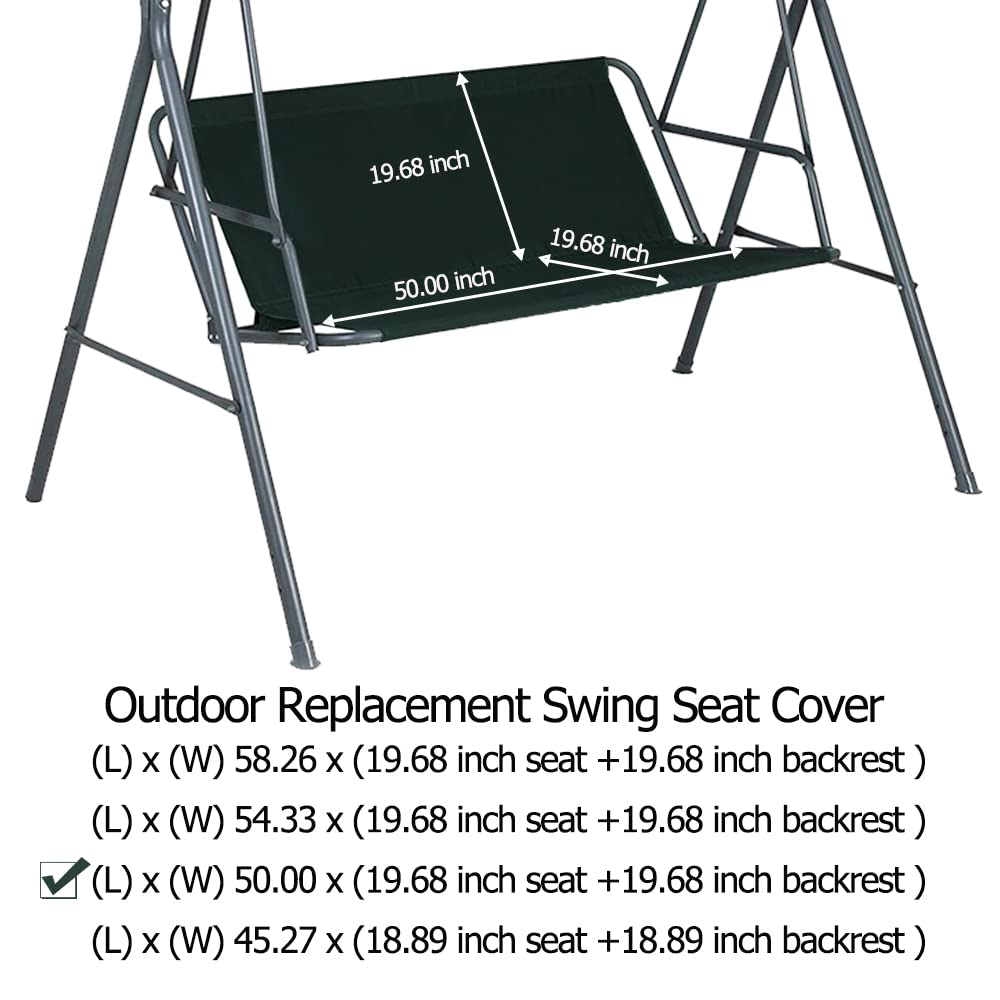 Snapklik.com : Outdoor Replacement Swing Seat Cover Patio Swing Cover ...