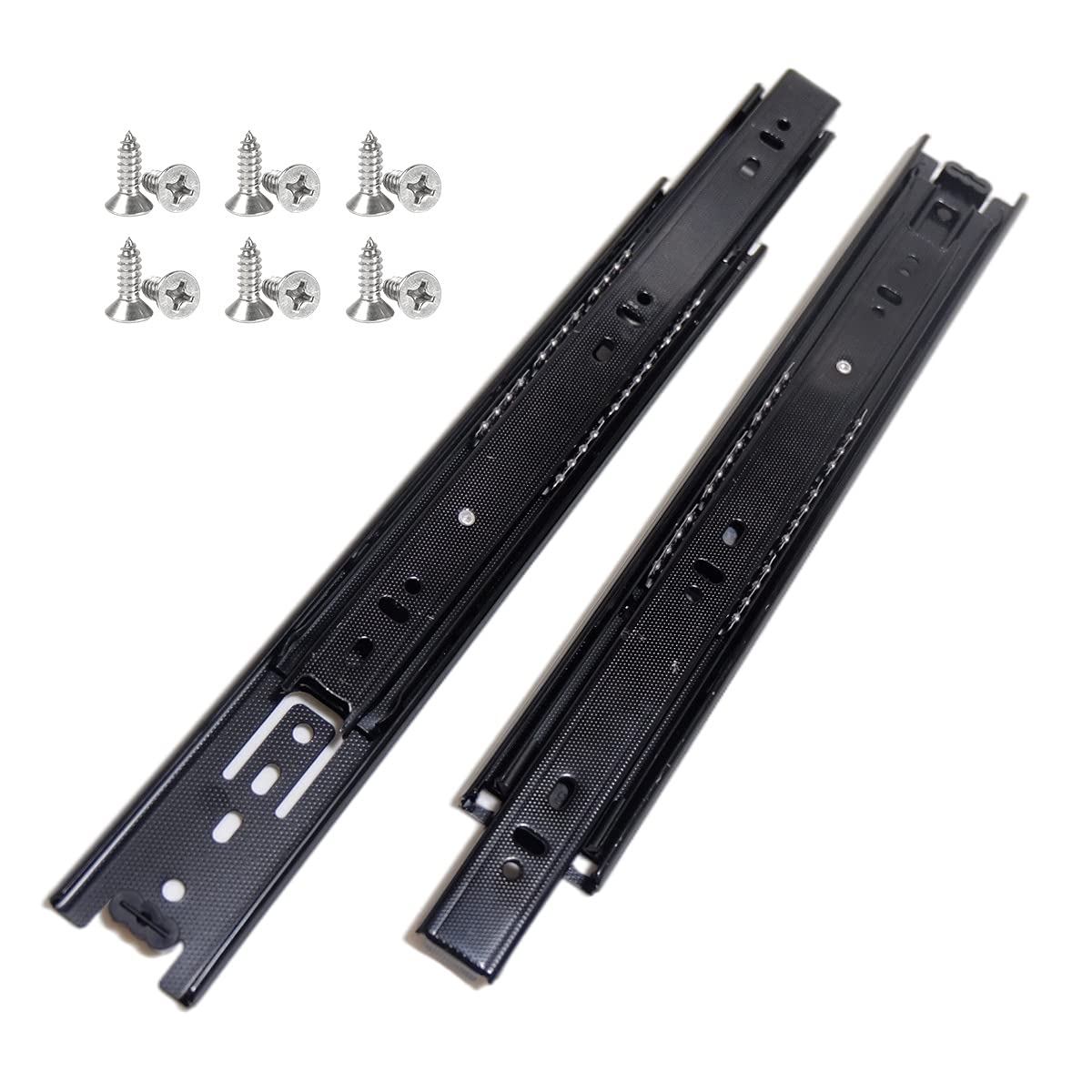 Full Extension Less Noise Drawer Slides 12 Inches, Drawer Slide Kit ...