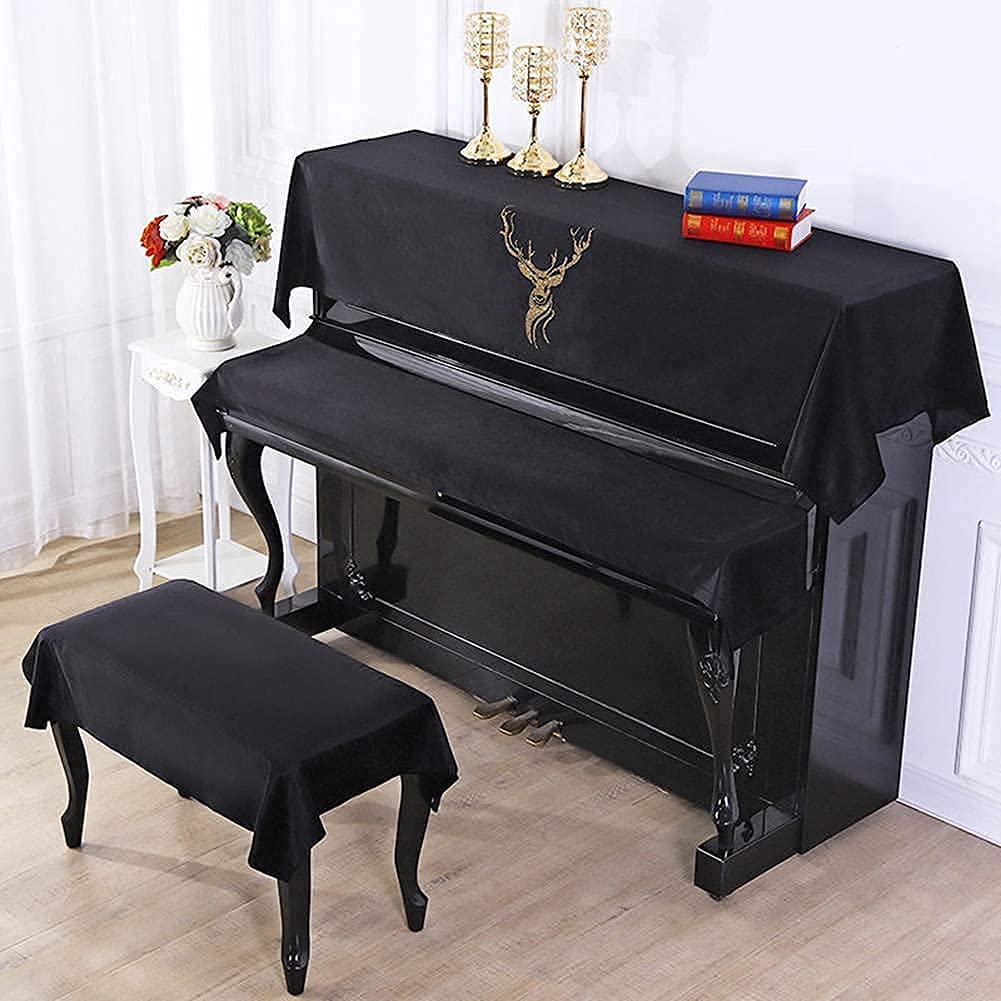 Upright Piano Cover Piano Cover Dust Cover With Stool Cover, Thick ...