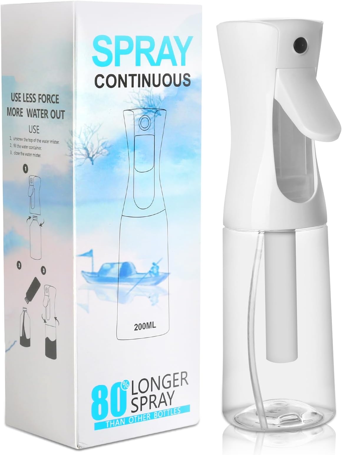 Amazon.com : URBEST Continuous Mist Spray Bottle - 2 Pack 6.8OZ Empty ...