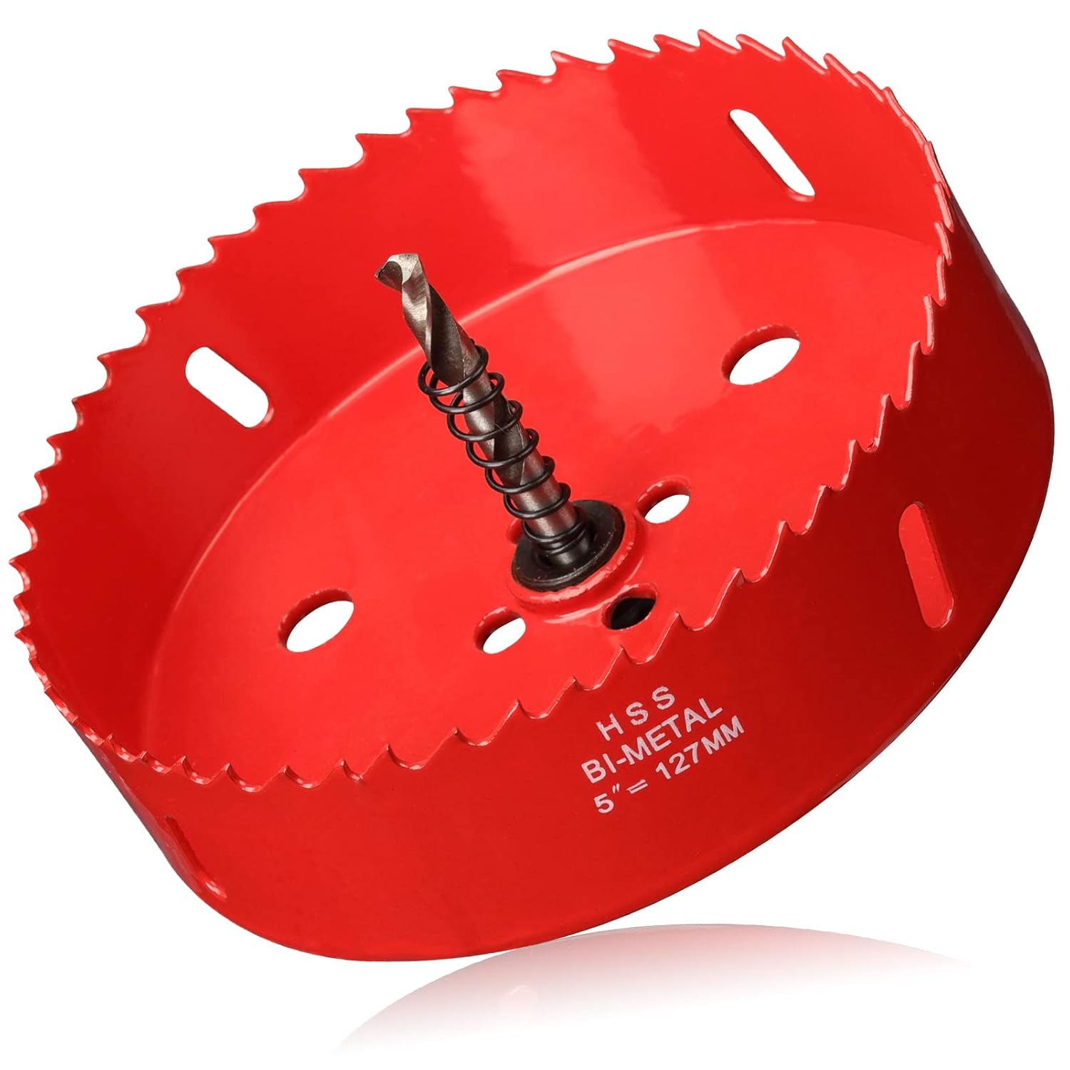 Hole Saw 5” (127mm) for Wood, HSS Bi-Metal Hole Cutter with Pilot Drill ...