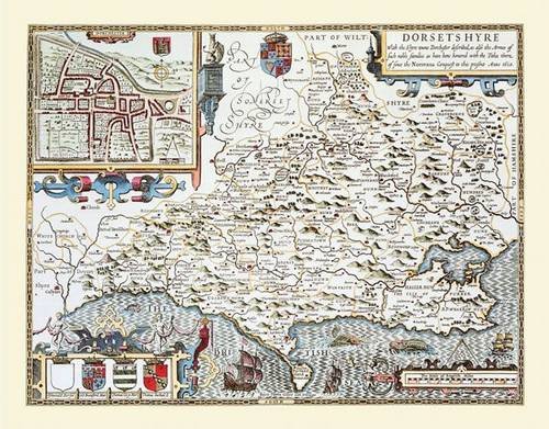 Buy John Speed's Map of Dorsetshire 1611: 30" x 25" Large Photographic ...
