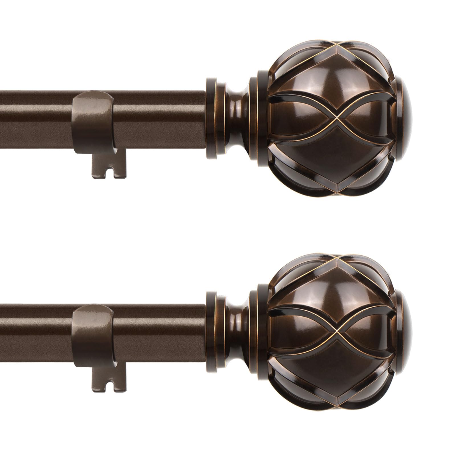 Amazon.com: Curtain Rods for Windows 48 to 84 Inch, HOTOZON Bronze ...