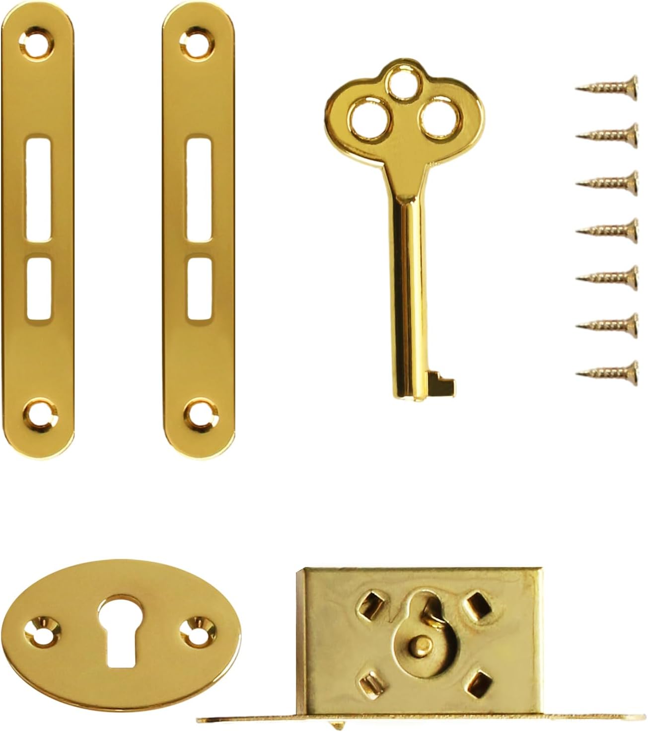 Cabinet & Furniture Locks Karcy Small Jewelry Box Lock Gold Plated Half ...