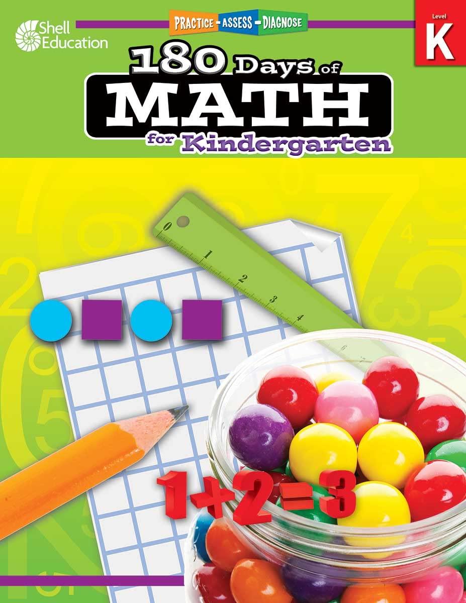 Amazon.com: 180 Days: Mathematics for Kindergarten Practice Workbook ...