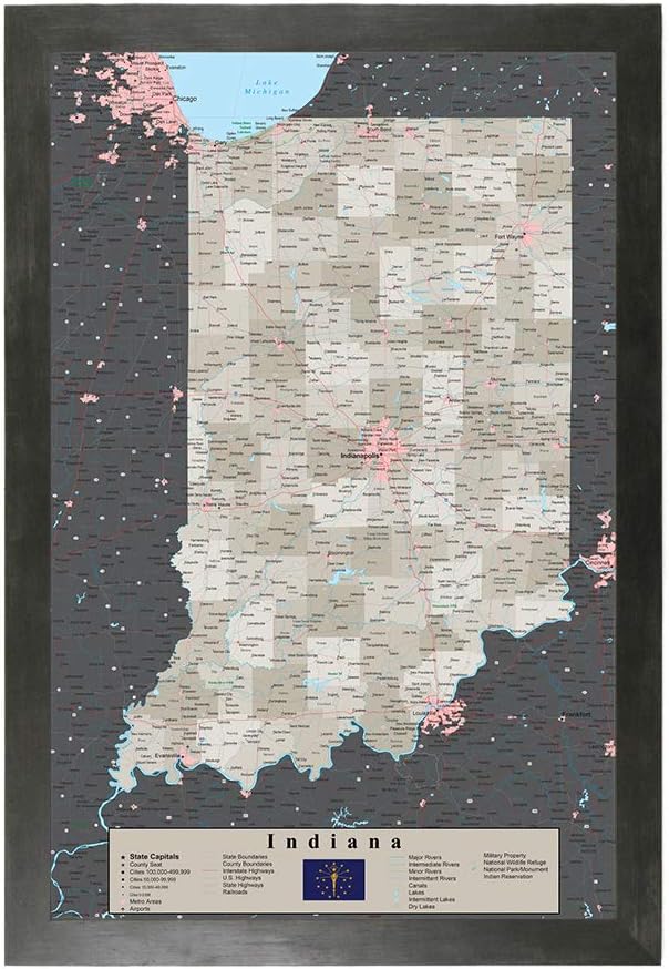 Amazon.com: Push Pin Travel Maps Posters & Prints - Personalized Earth ...