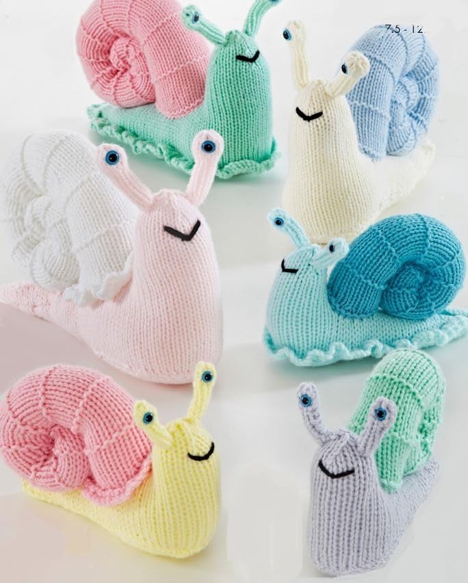 King Cole Chunky Knit Knitting Pattern Stuffed Toy Snails (9154 ...