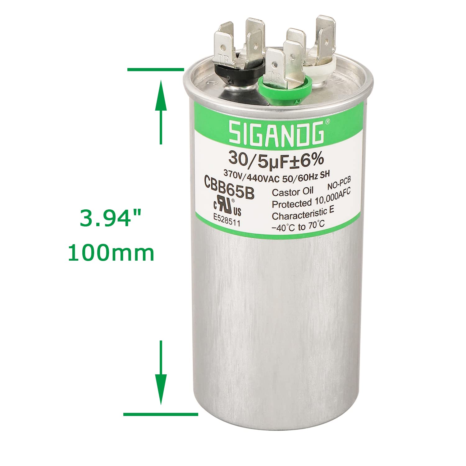 Snapklik.com : 30+5 MFD 30/5 uF 370 Or 440 Volt CBB65B Capacitor For AC ...