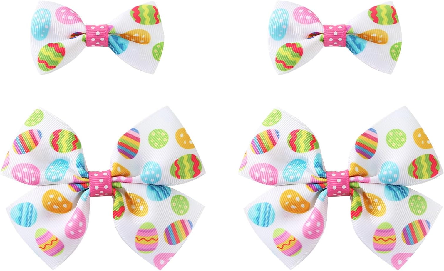 Amazon.com : Easter Large Bows Hair Clips Boutique Grosgrain Ribbon ...