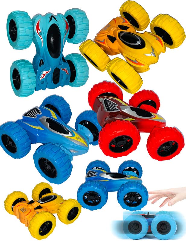 Buy Wishmaster 12Pcs Cars Toys for Boys, Friction Cars 180° Rotation ...