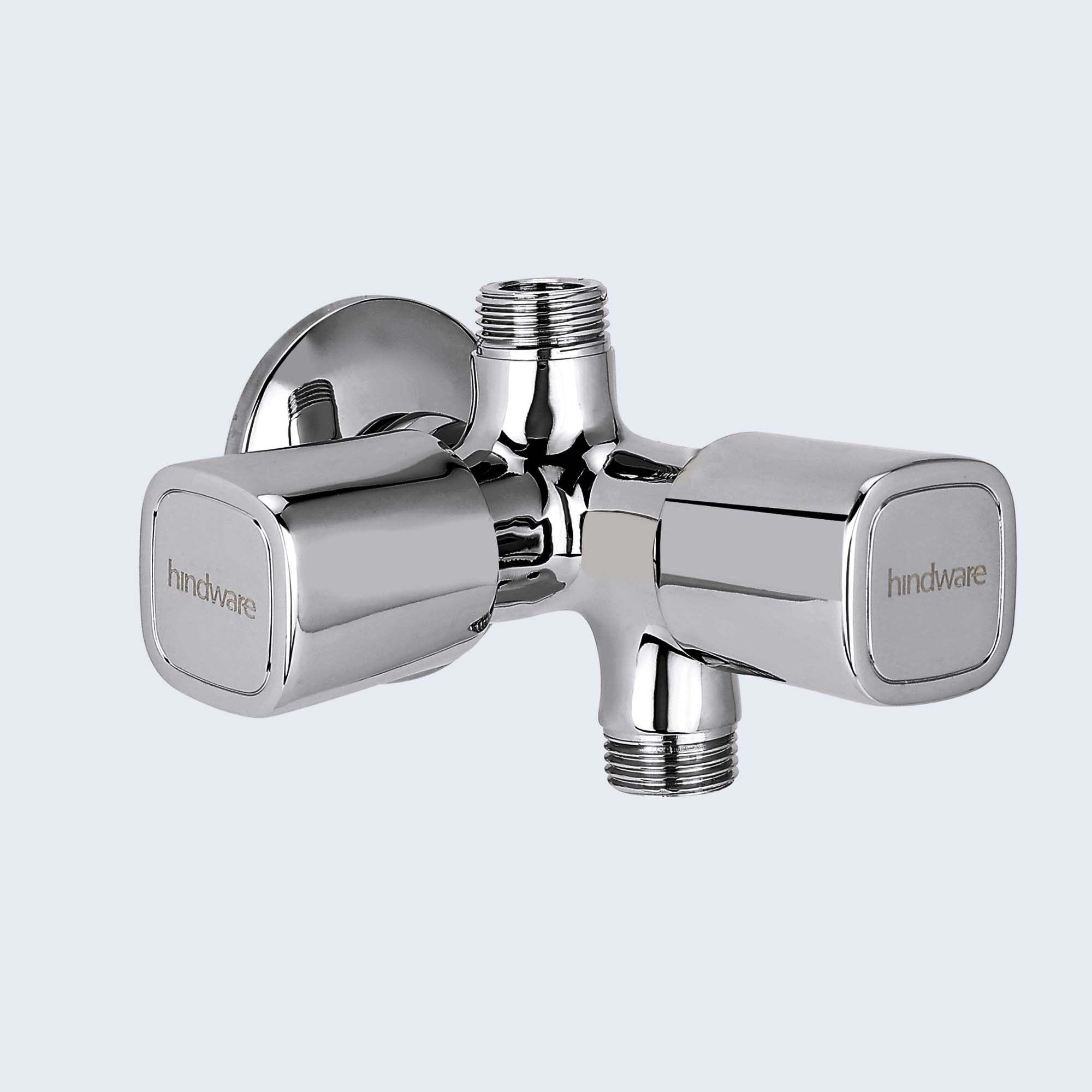 Hindware F740006CP Dove 2 Way Angle Valve, Stop Cock, Brass with Chrome ...