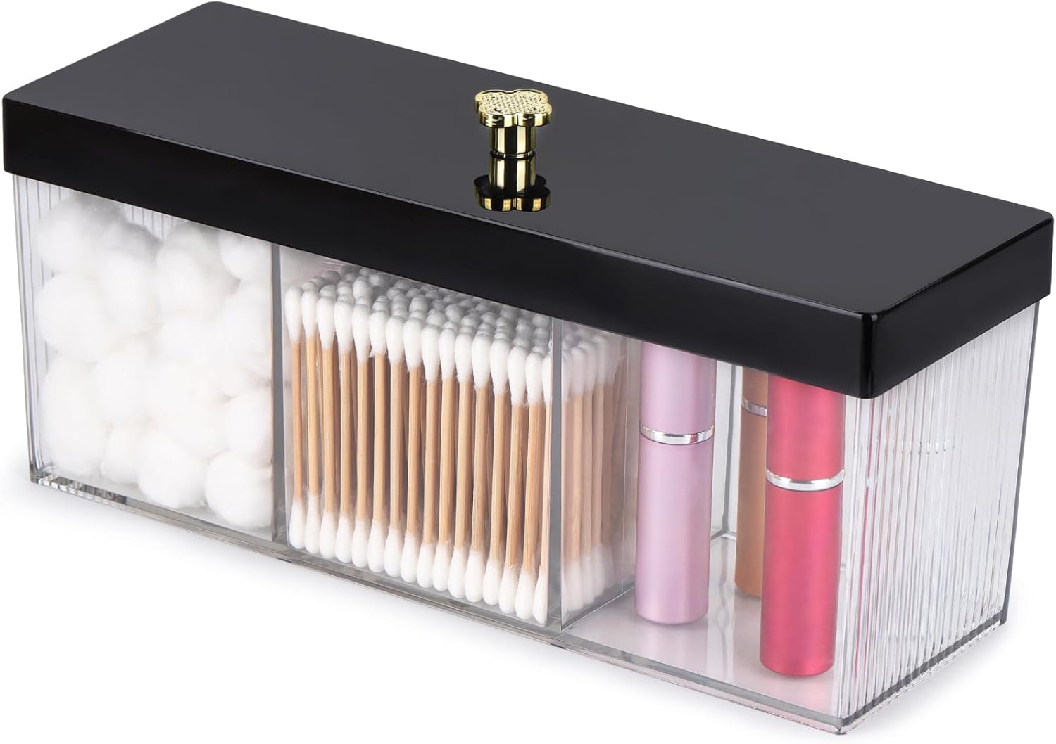 Amazon.com: acDesign Qtip Holder Rectangle Cotton Ball and Swab Holder ...