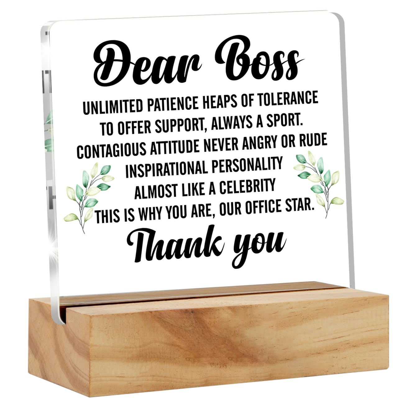 Snapklik.com : Appreciation Boss Gifts: Thank You Desk Plaque Sign