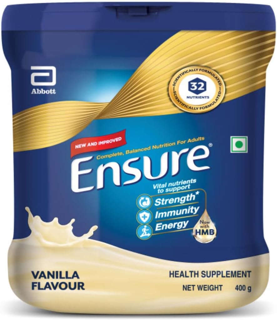 Ensure-Powder Complete Balanced Nutrition Sabor Vainilla 400gm Tarro 10 ...
