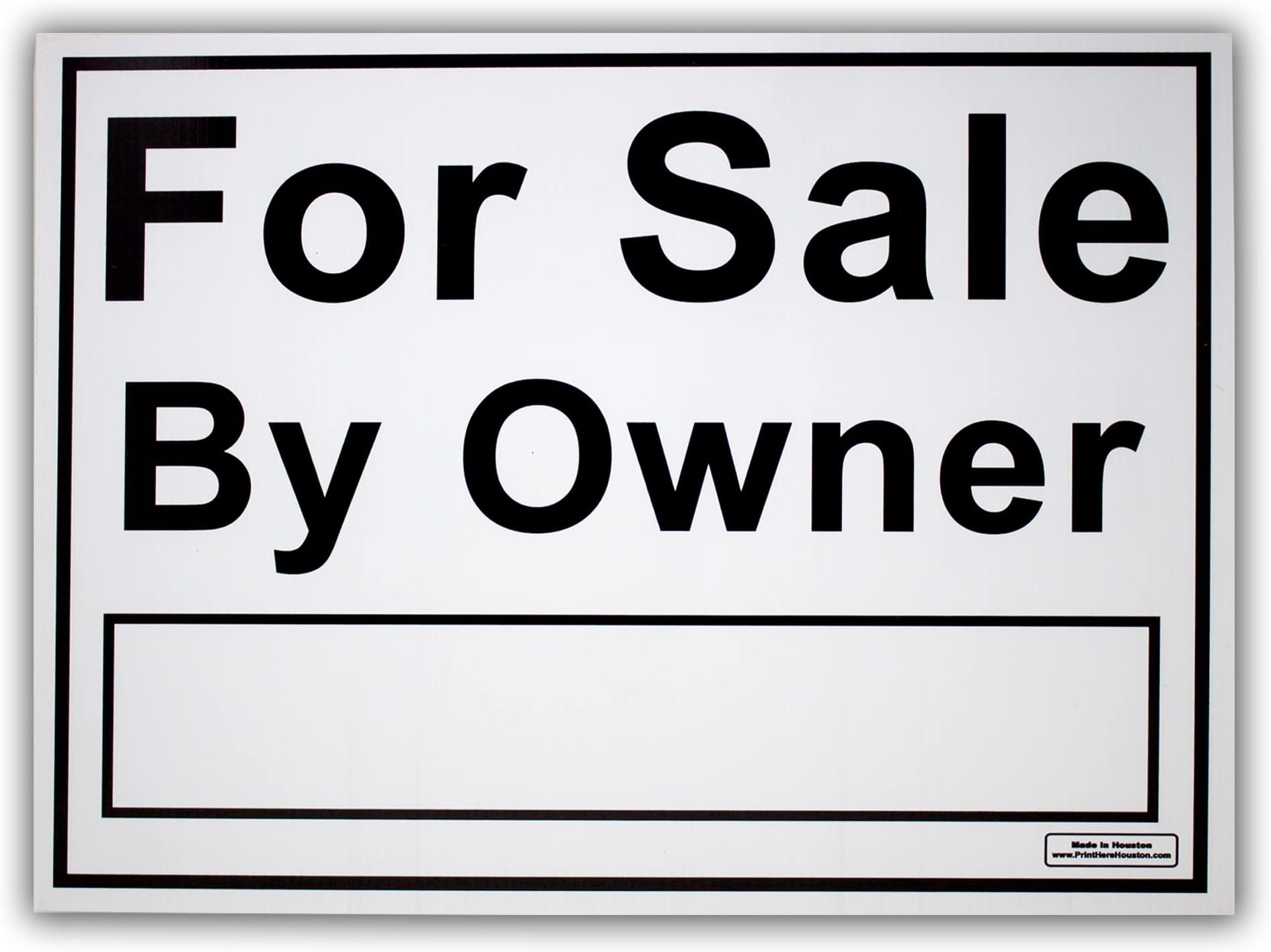 Amazon.com : For Sale By Owner Yard Sign, 18 x 24-inch Double Side ...