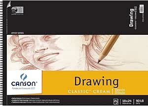 Amazon.com: Canson Drawing Paper Pad Party Supplies, Ivory/Cream, 12 ...