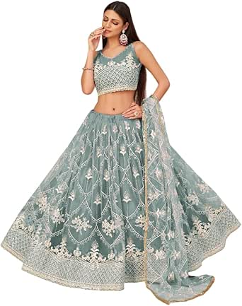Amazon.com: Joliza Womens ready to wear Lehenga Choli dupatta ...