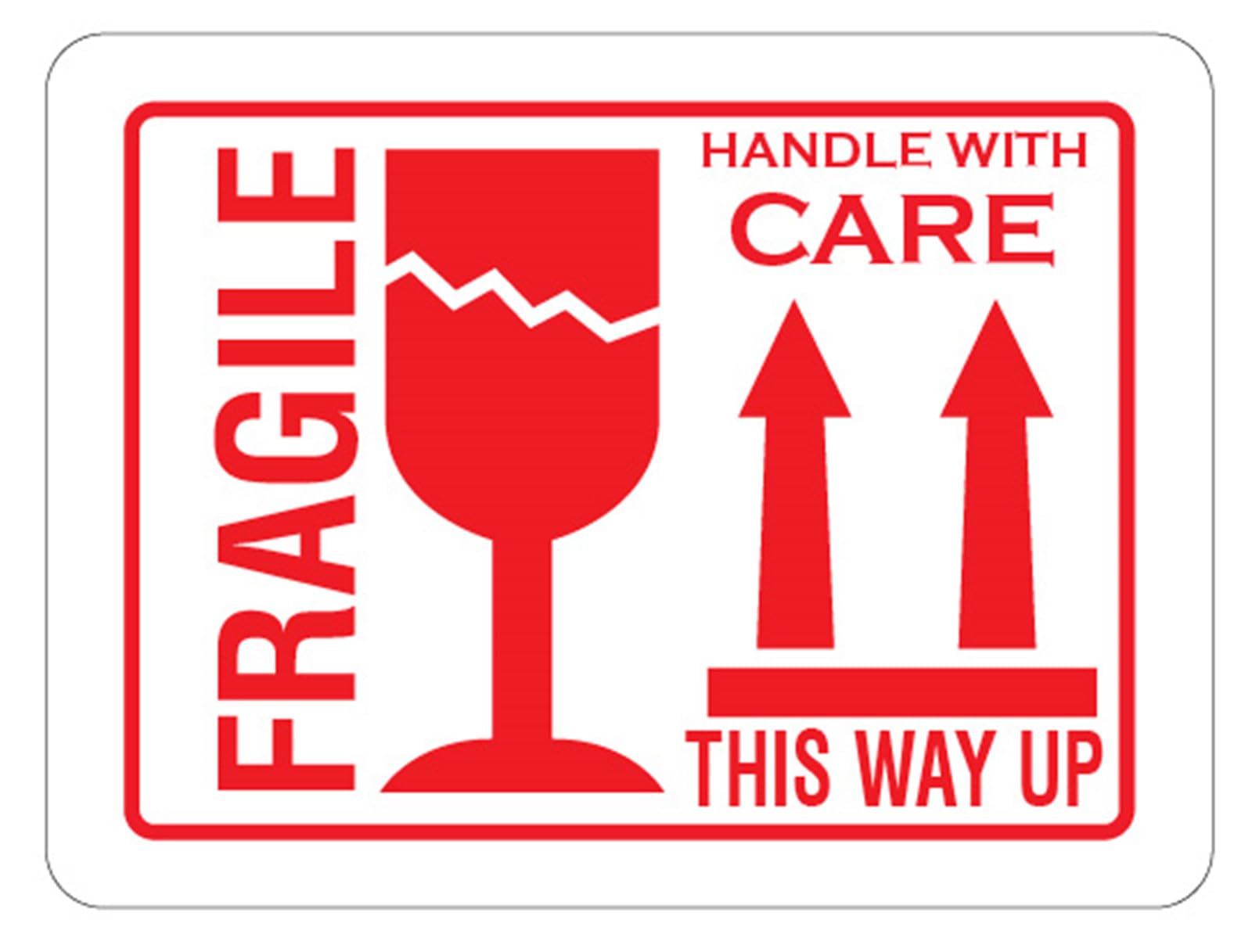 Fragile Sticker,50pcs 4×3 inch Fragile This Way Up Sticker Handle with ...