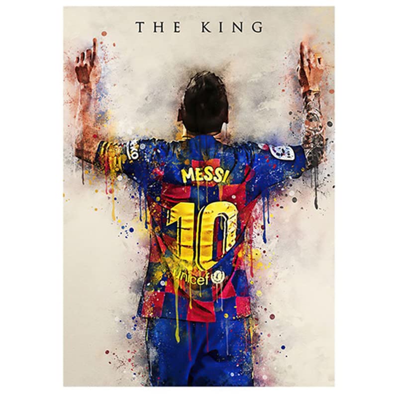 Buy Goodern Lionel Messi Decorative Canvas Wall Art Living Room Soccer ...