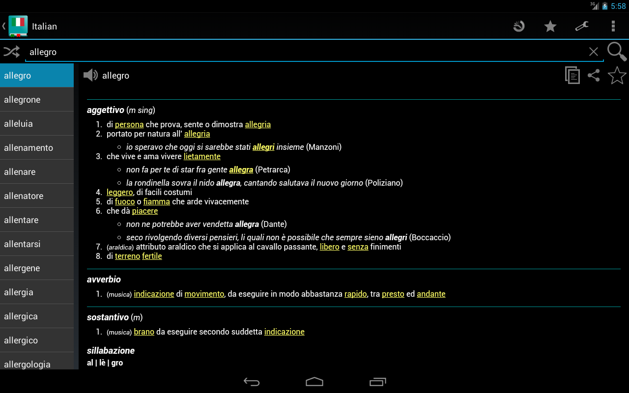 Italian Dictionary - Offline - App on Amazon Appstore