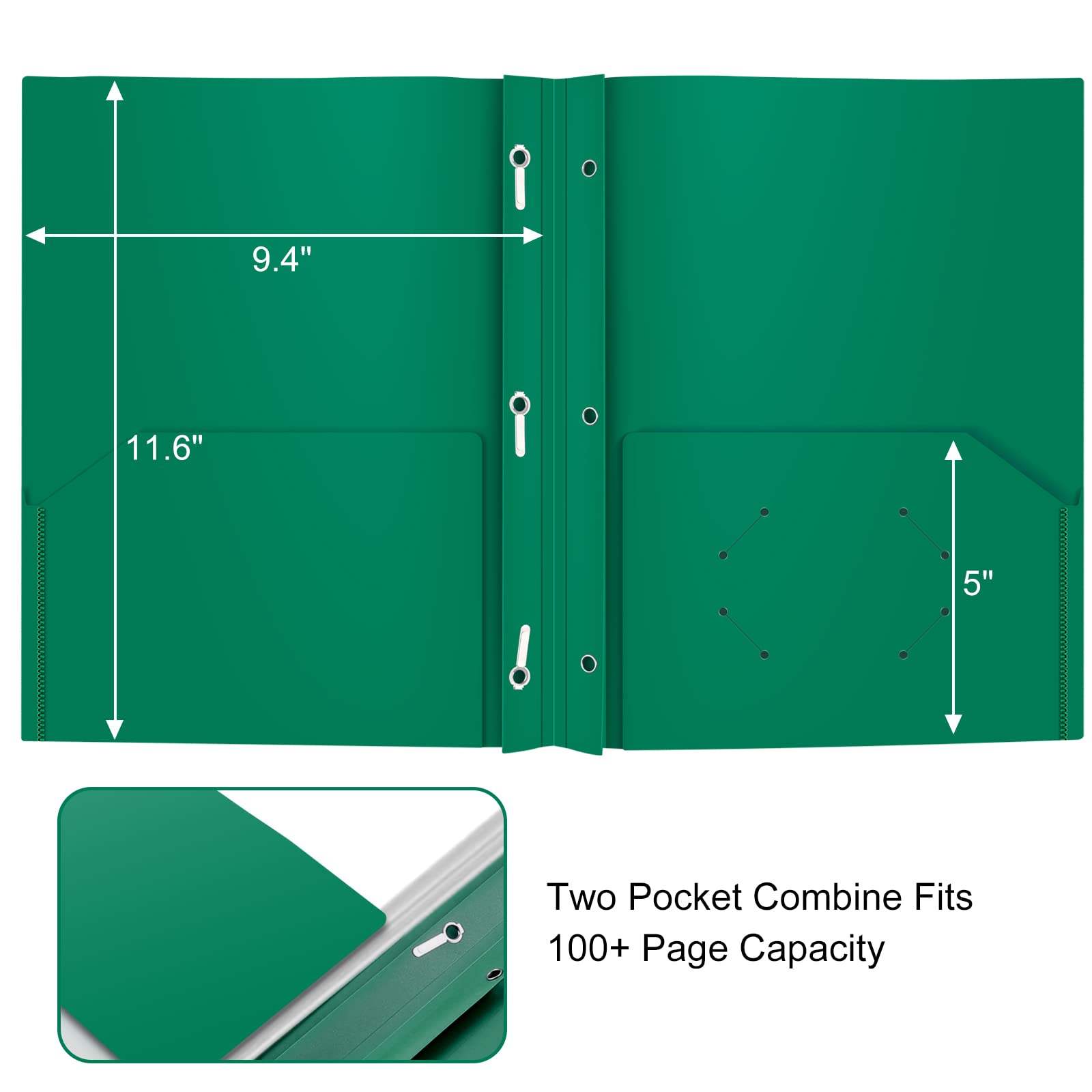 Snapklik.com : Heavy Duty Plastic Folder, 60 Pack, Pocket Folder