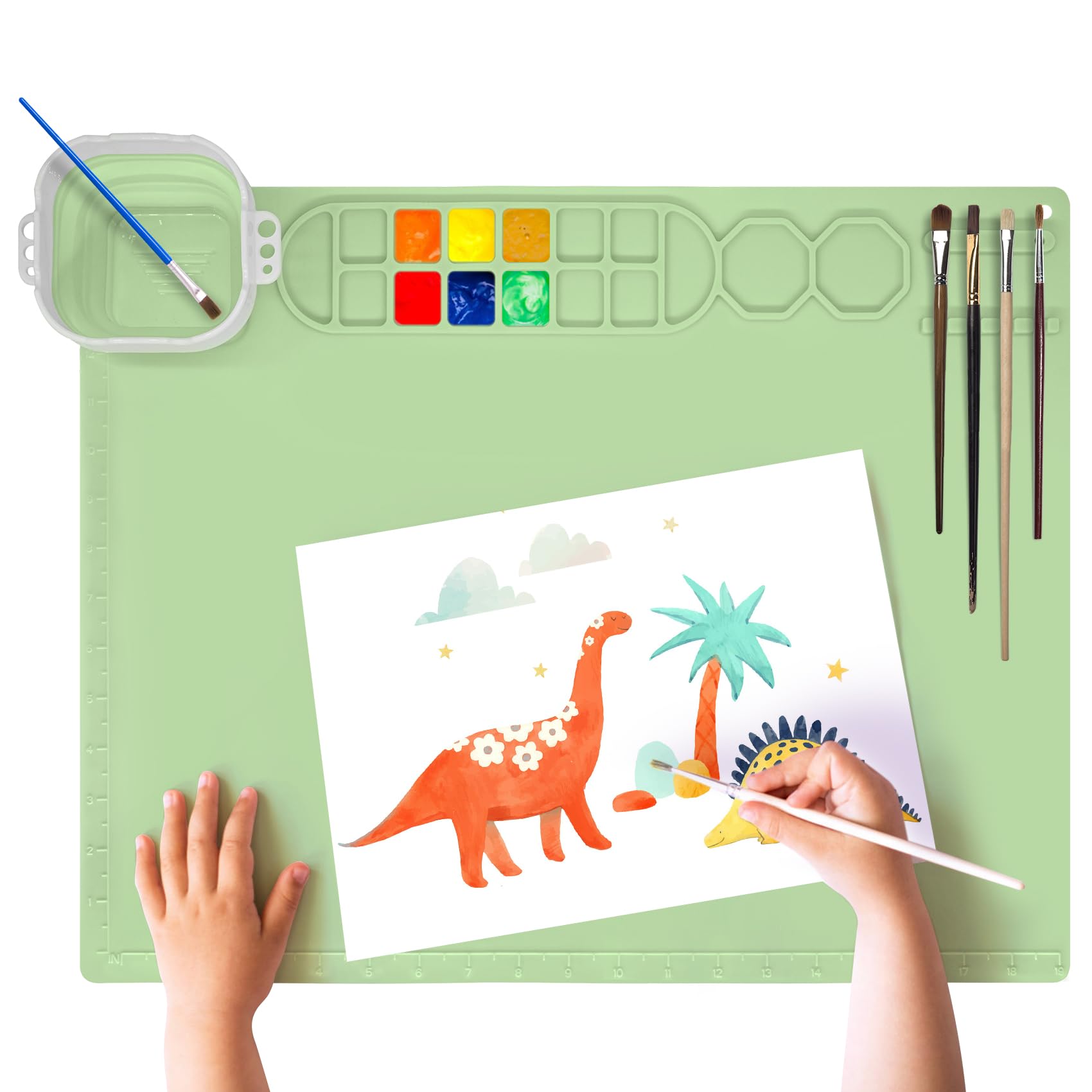 Amazon.com: Silicone Craft Mat with Collapsible Cup - 20"X16" Non-Stick ...