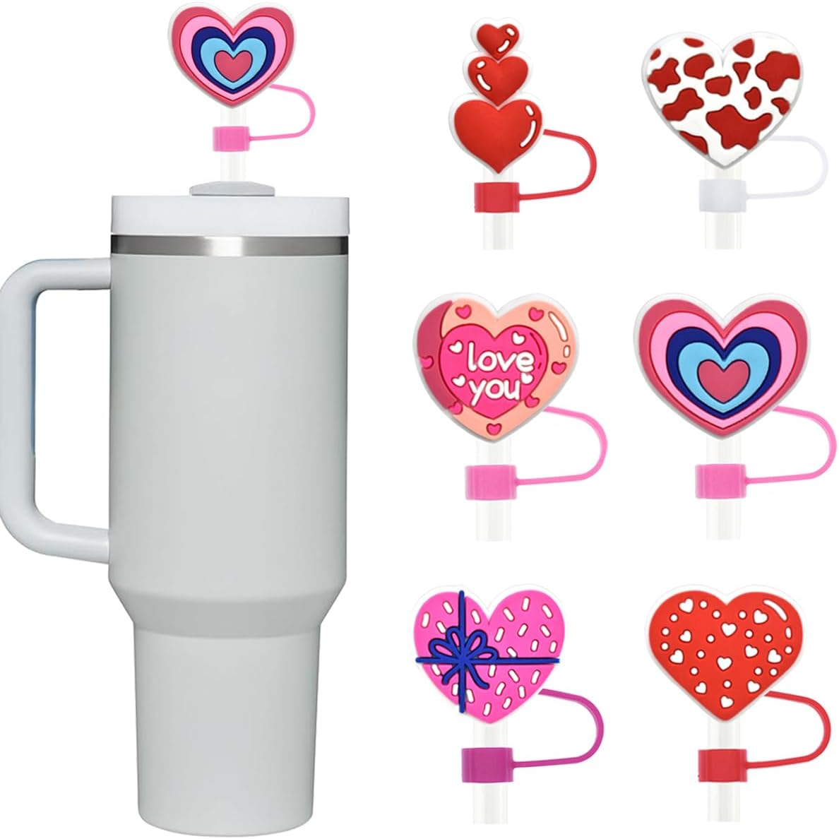 Amazon.com: Straw Cover for Stanley 40oz & 30oz Tumbler,Straw Toppers ...