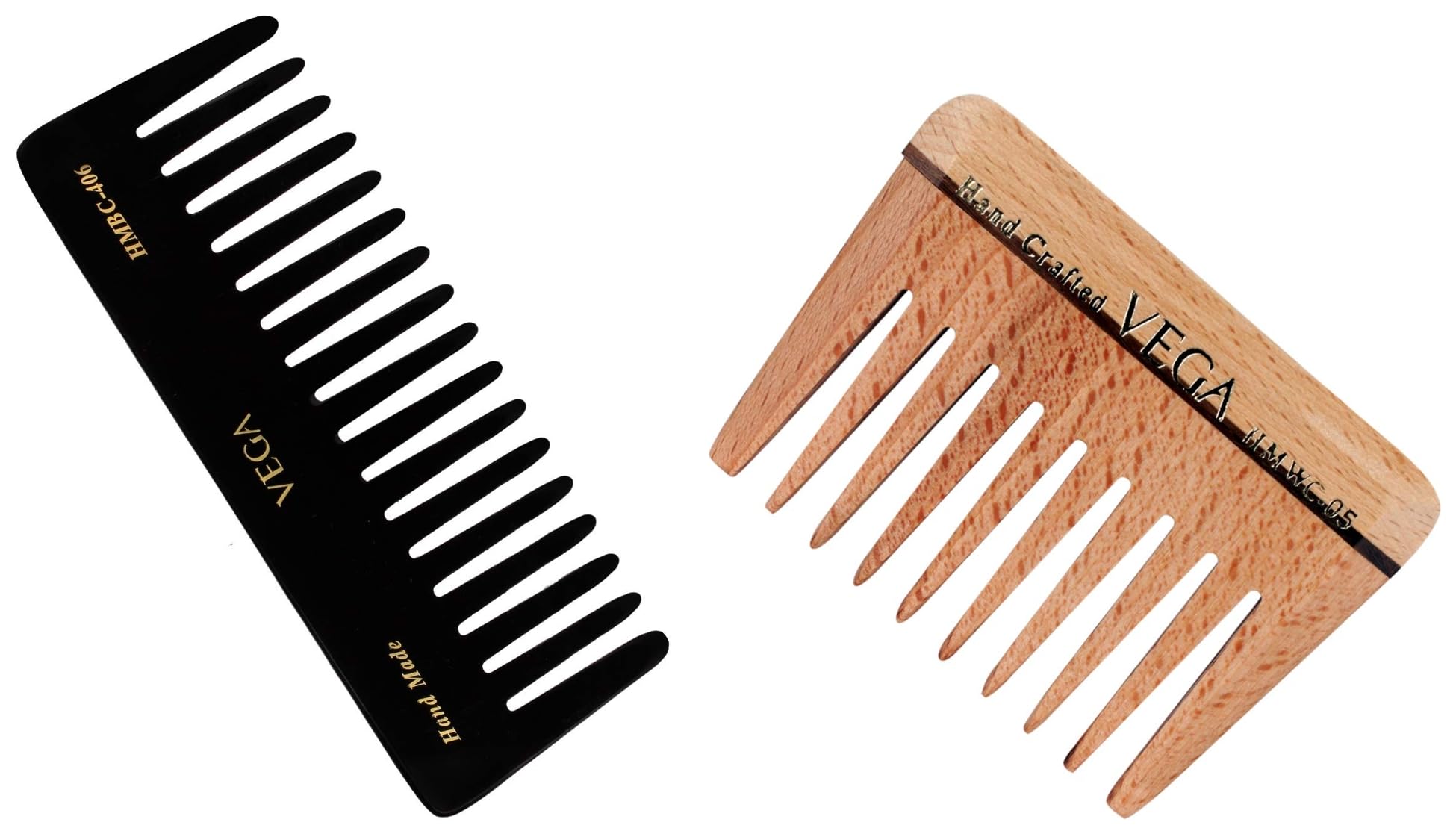 Buy VEGA Wide Tooth Wooden Comb, wooden colour, 30 g & Vega Large ...