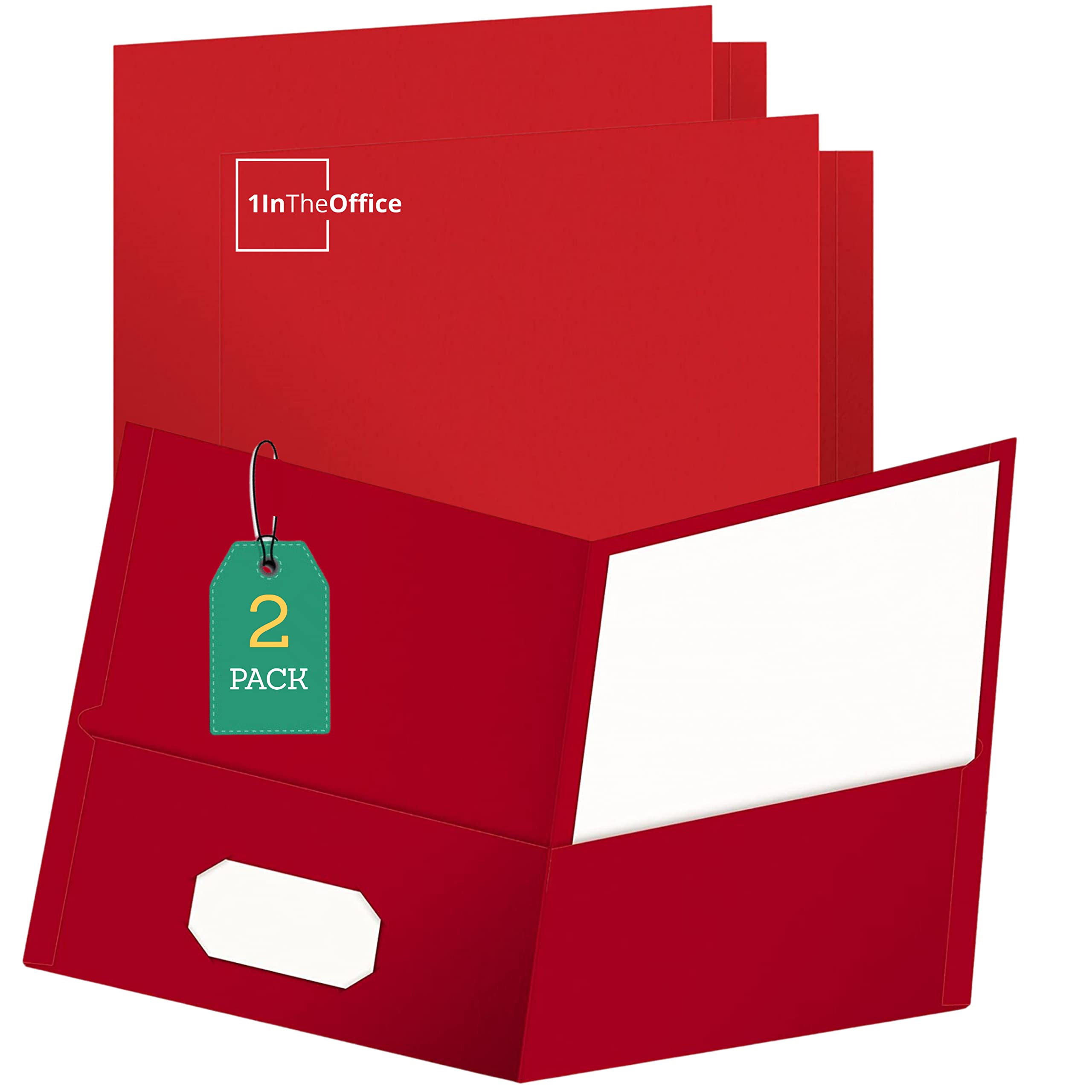 Buy 1InTheOffice 2 Pocket Presentation Folders, Red Pocket Folders, Letter-Size, Red, 10 Folders ...