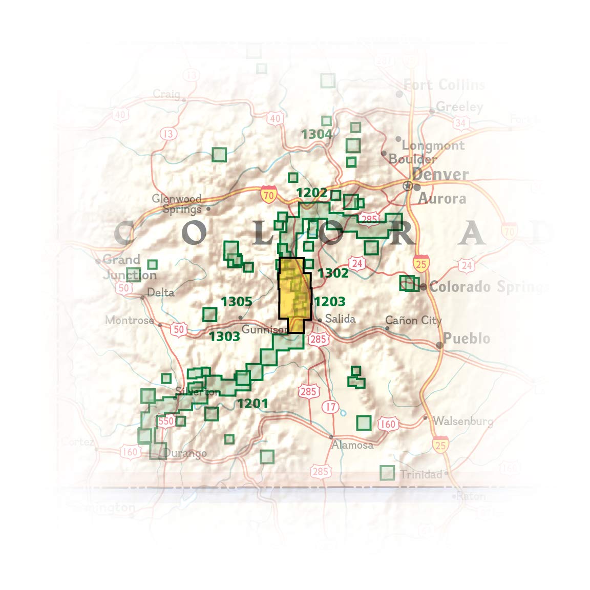 Snapklik.com : Colorado Trail, Collegiate Loop Map