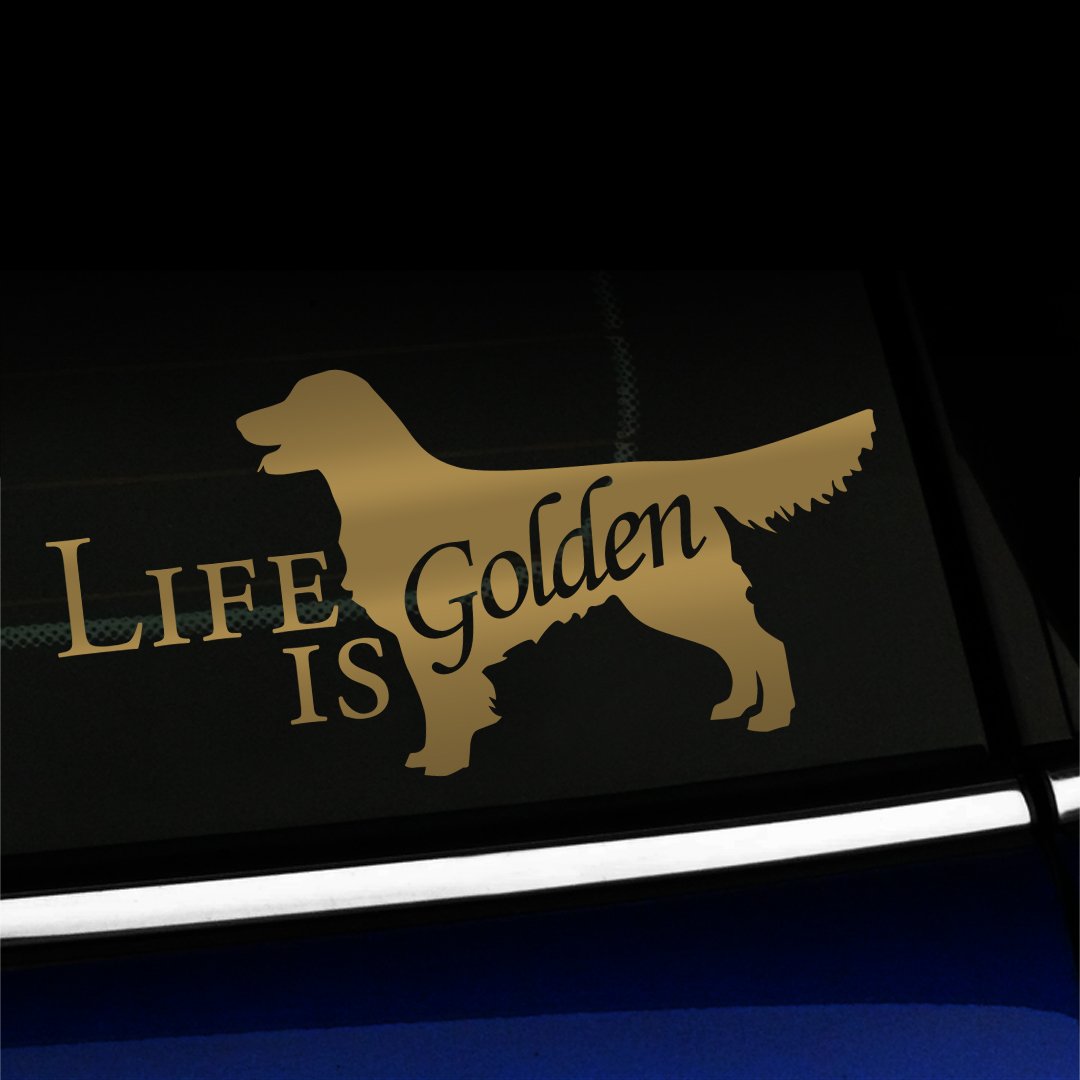 Amazon.com: Artistic Reflection Life is Golden - Vinyl Decal - Choose ...