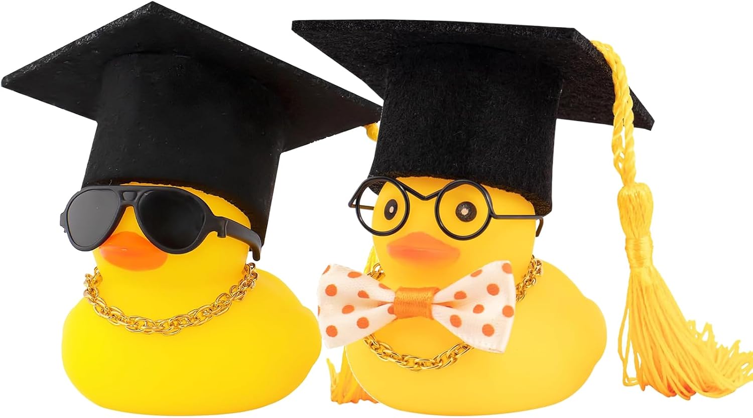 Amazon.com: wonuu 2Pcs Graduation Hat Rubber Duck Car Dashboard Decor ...