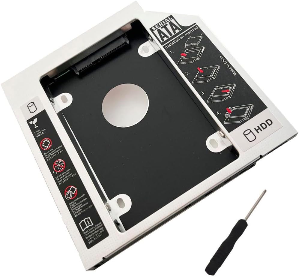 Amazon.com: 2nd Second SATA HDD SSD Hard Drive Optical Bay Caddy Frame ...