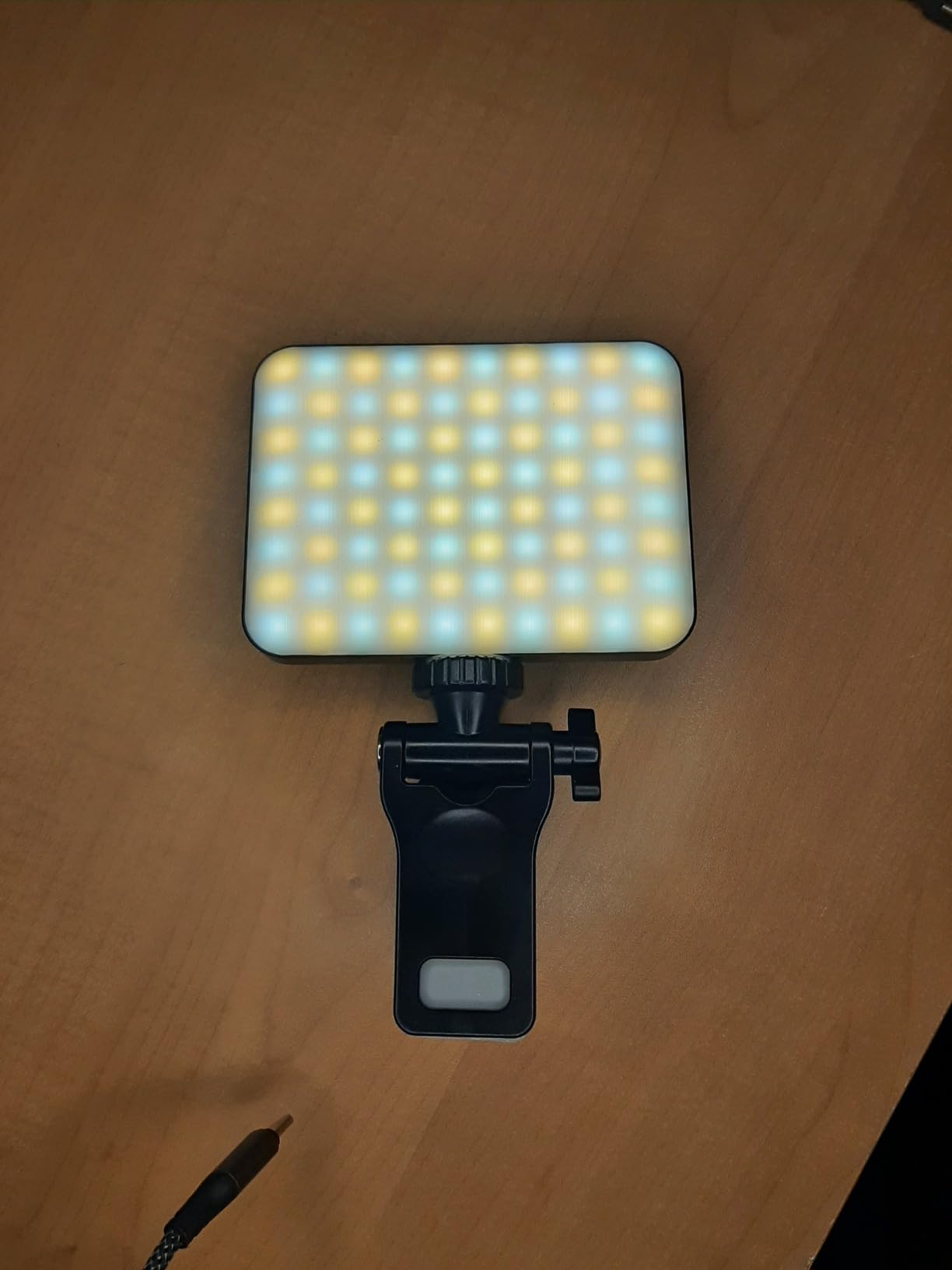 Selfie Light, 80 LED Rechargeable Phone Light Clip for iPhone/Phone ...