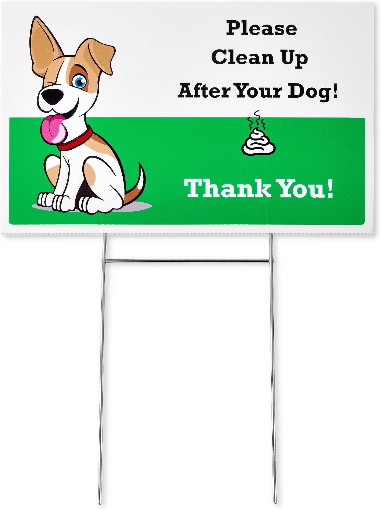 Amazon.com : Anley Clean Up After Your Dog Sign with Metal Stake ...