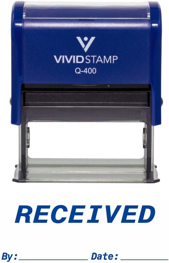 Amazon.com : Received with by, Date, Lines 4912 Self Inking Rubber ...