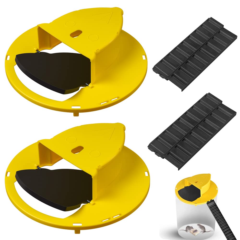 Auto Rolling Reset Mouse Trap, Safe Rolling Bucket Lid Rat Trap, Humane ...
