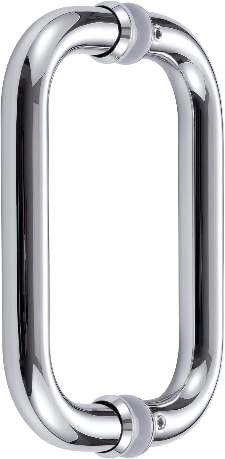 Dynasty Hardware 6" Back to Back Tubular Shower Door Pull for Frameless ...