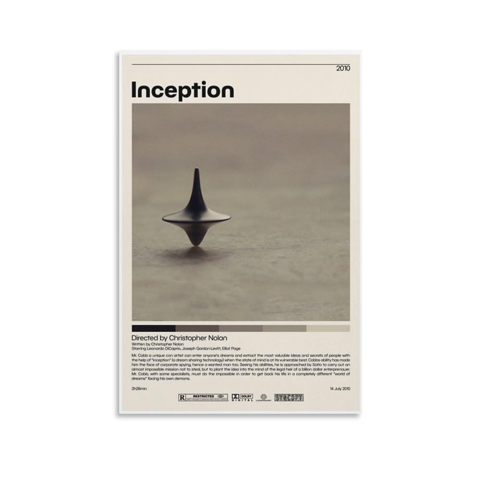 Amazon.co.jp: Inceptionインセプション名作映画のポスター キャンバス プリント 部屋飾り ウォールアート ベッドルーム ...