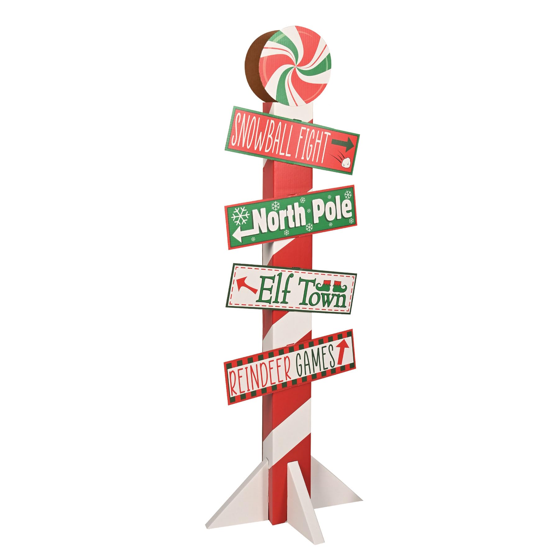 Amazon.com: Beistle 4' 9.5" x 19.5" Cardboard North Pole Directional ...